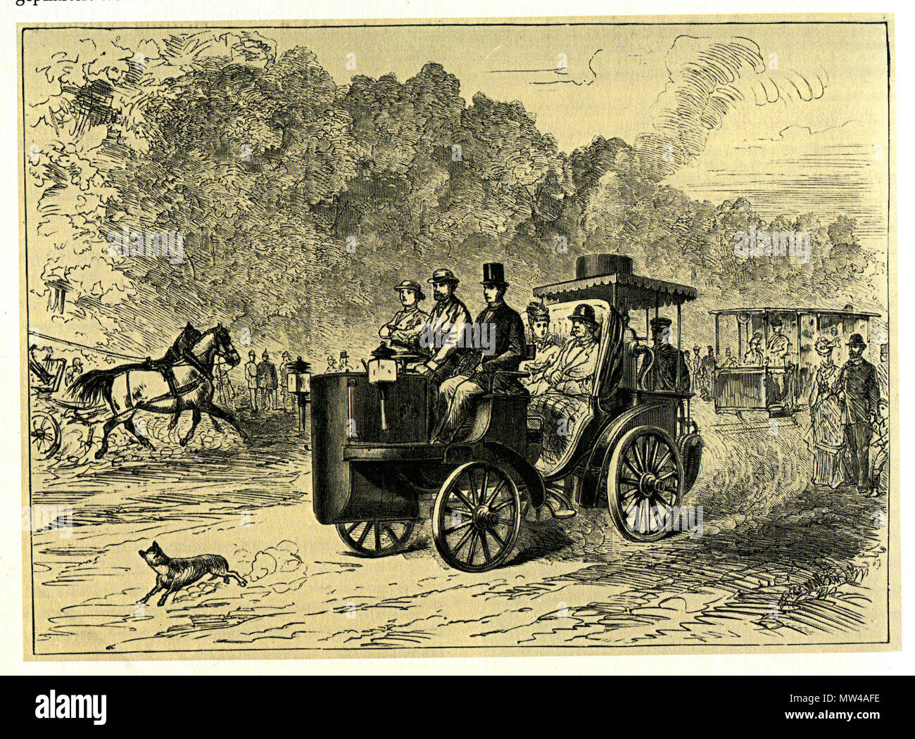 . Steam powered omnibus on Charlottenburgs highway . 18 September 1880 ...