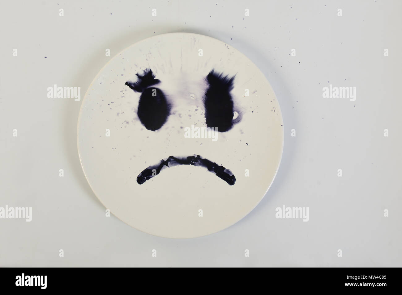drawing dissolved with water Stock Photo - Alamy
