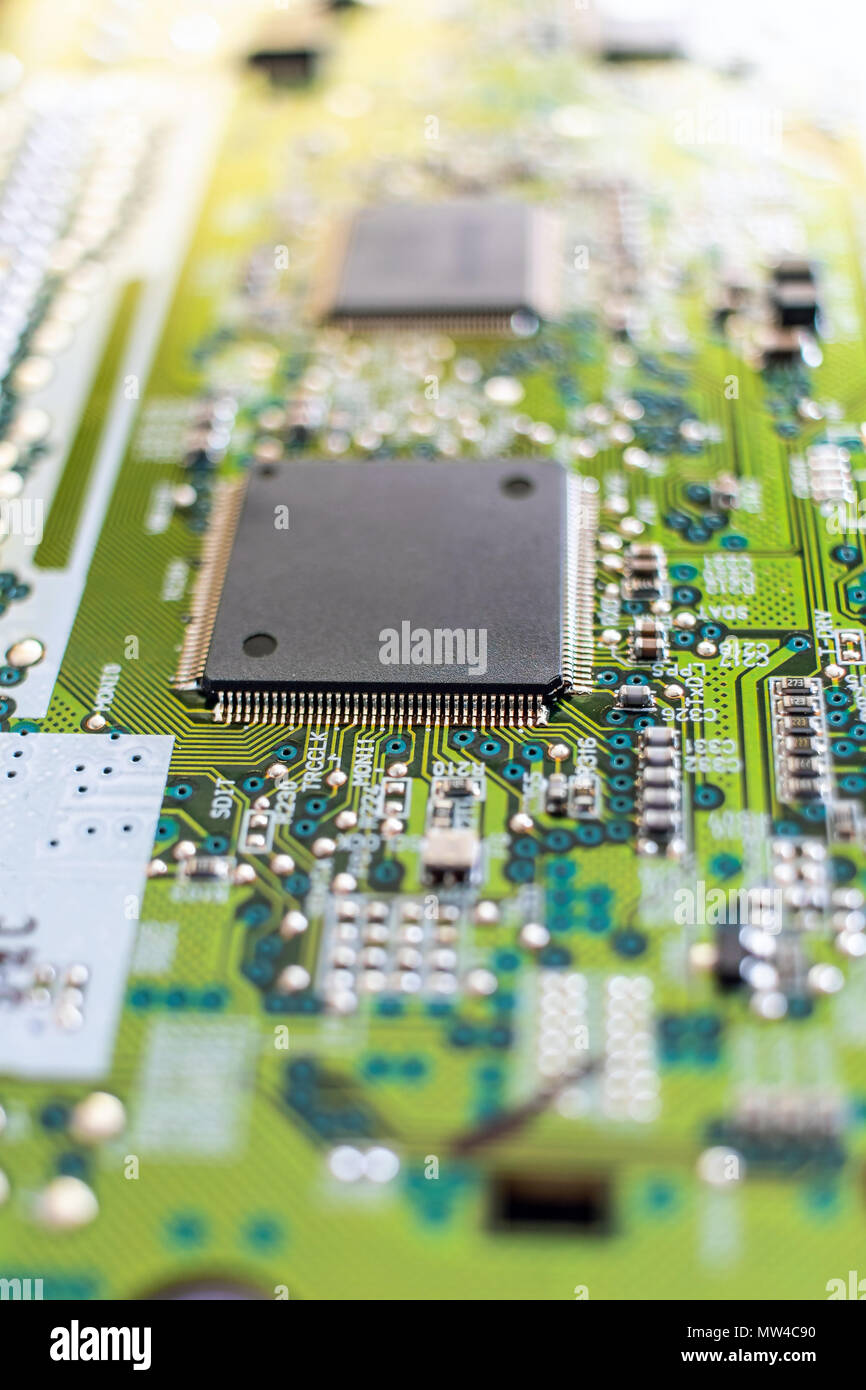 Board electronic elements motherboard processor pc hi-res stock ...