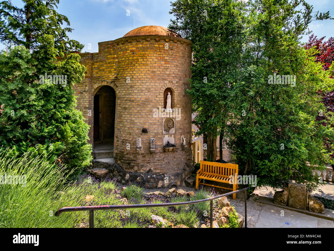 View from inner garden of famous Bory Castle in Szekesfehervar,Hungary ...
