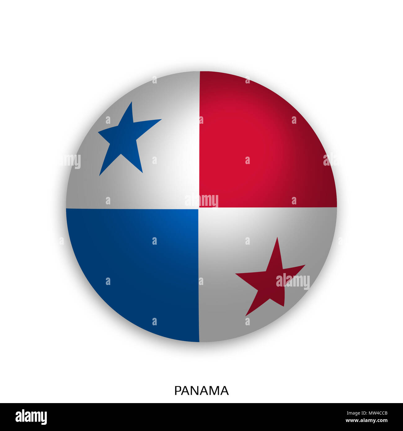 Football World championship with Panama flag made round as soccer ball ...
