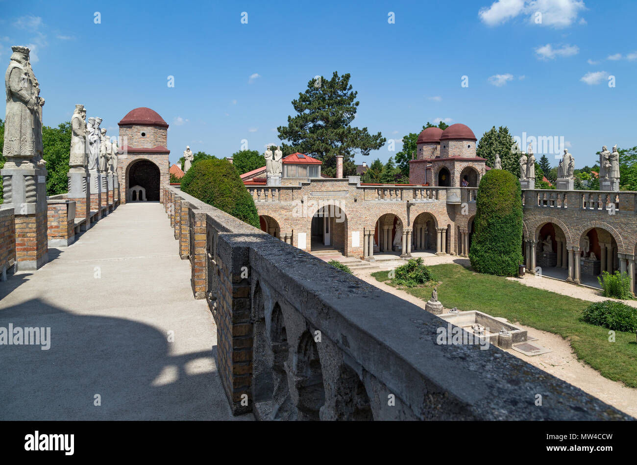 View from inner garden of famous Bory Castle in Szekesfehervar,Hungary ...
