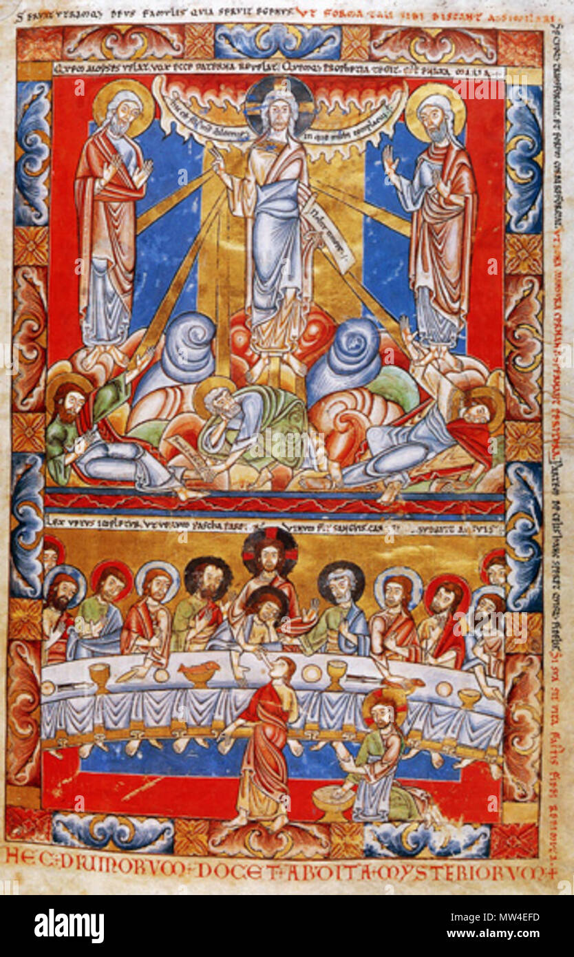 . English: The Floreffe Bible, Meuse valley, southern Netherlands ...