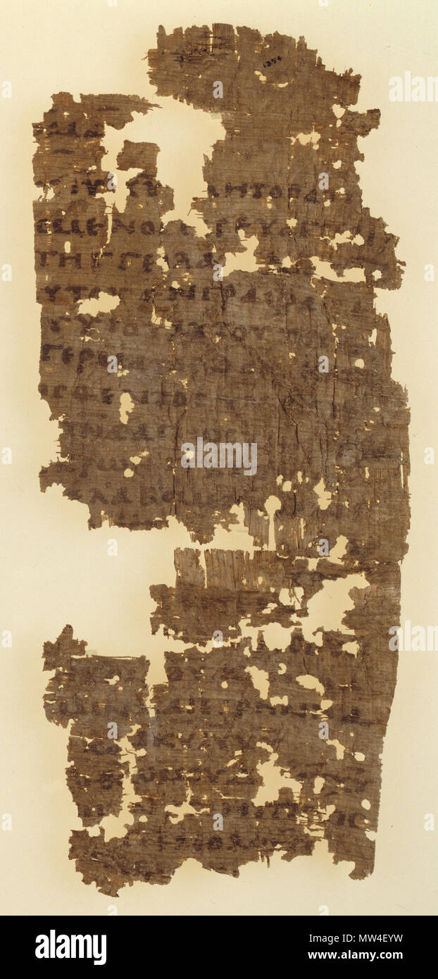 . English: Papyrus 26 - Papyrus Oxyrhynchus 1354 - Bridwell Papyrus 1 ...