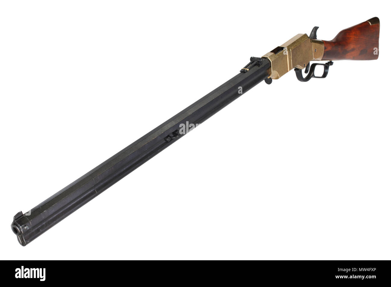 Wild west period repeating rifle isolated Stock Photo - Alamy
