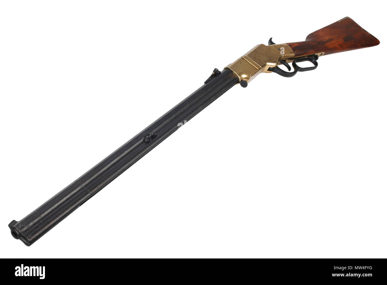 Wild west period repeating rifle isolated Stock Photo - Alamy