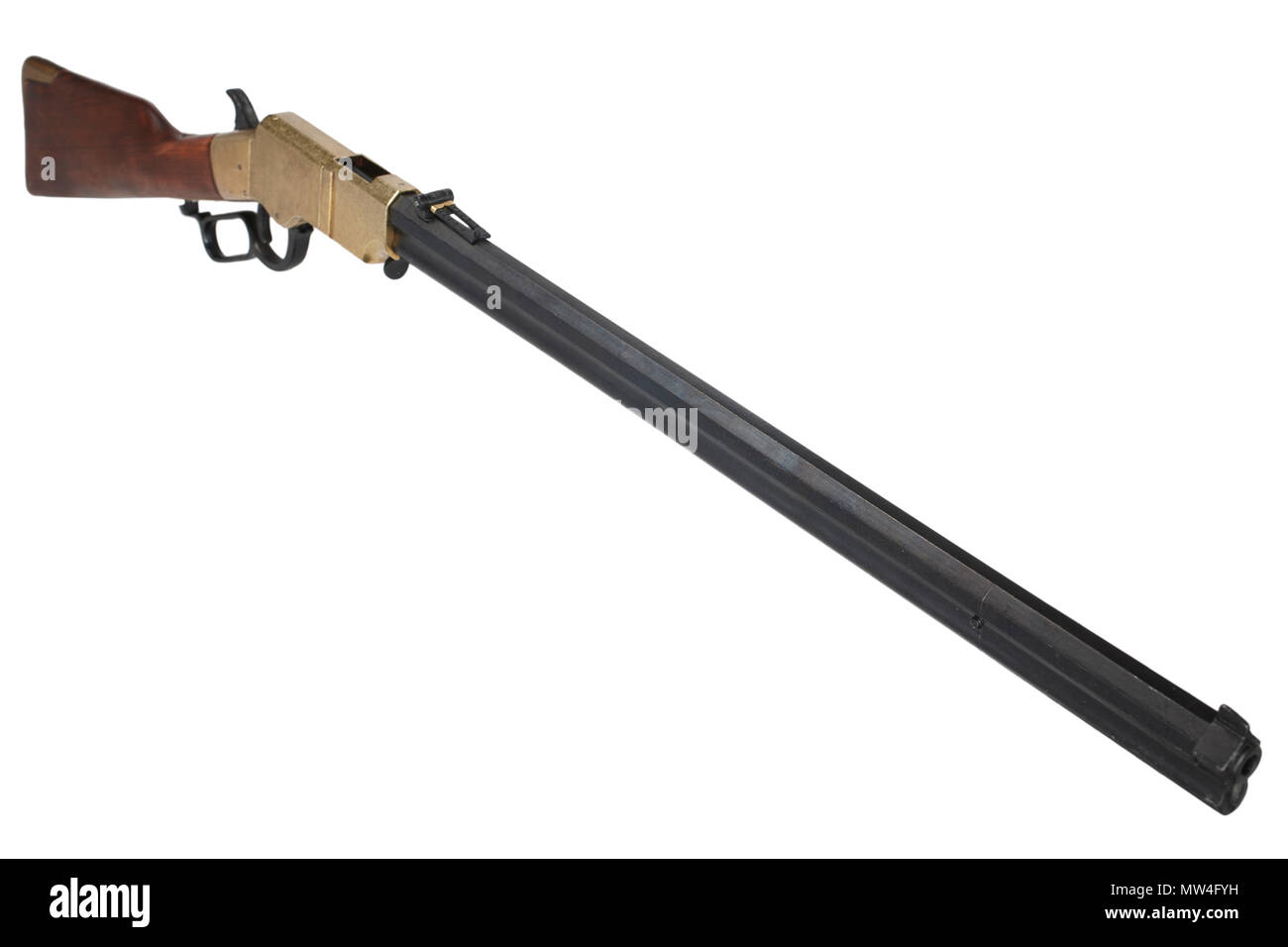 Wild west period repeating rifle isolated Stock Photo - Alamy