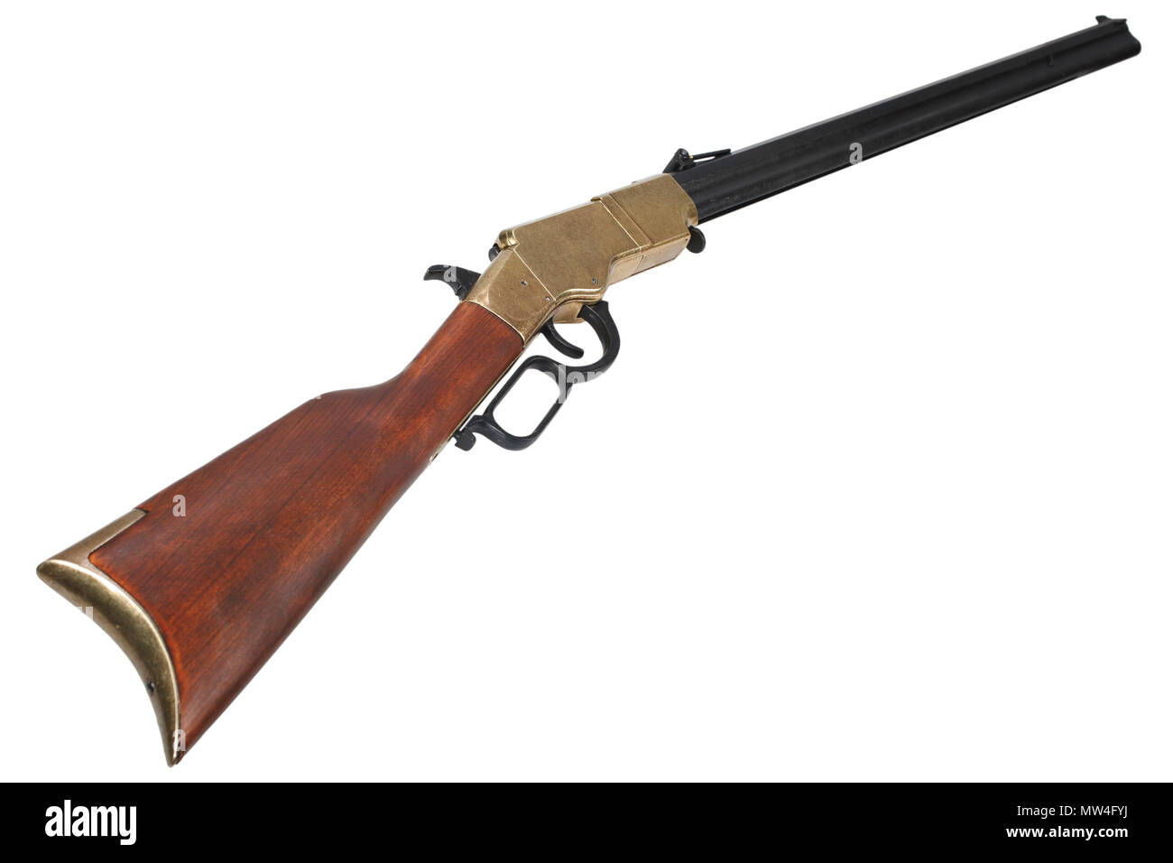 Wild west period repeating rifle isolated Stock Photo - Alamy