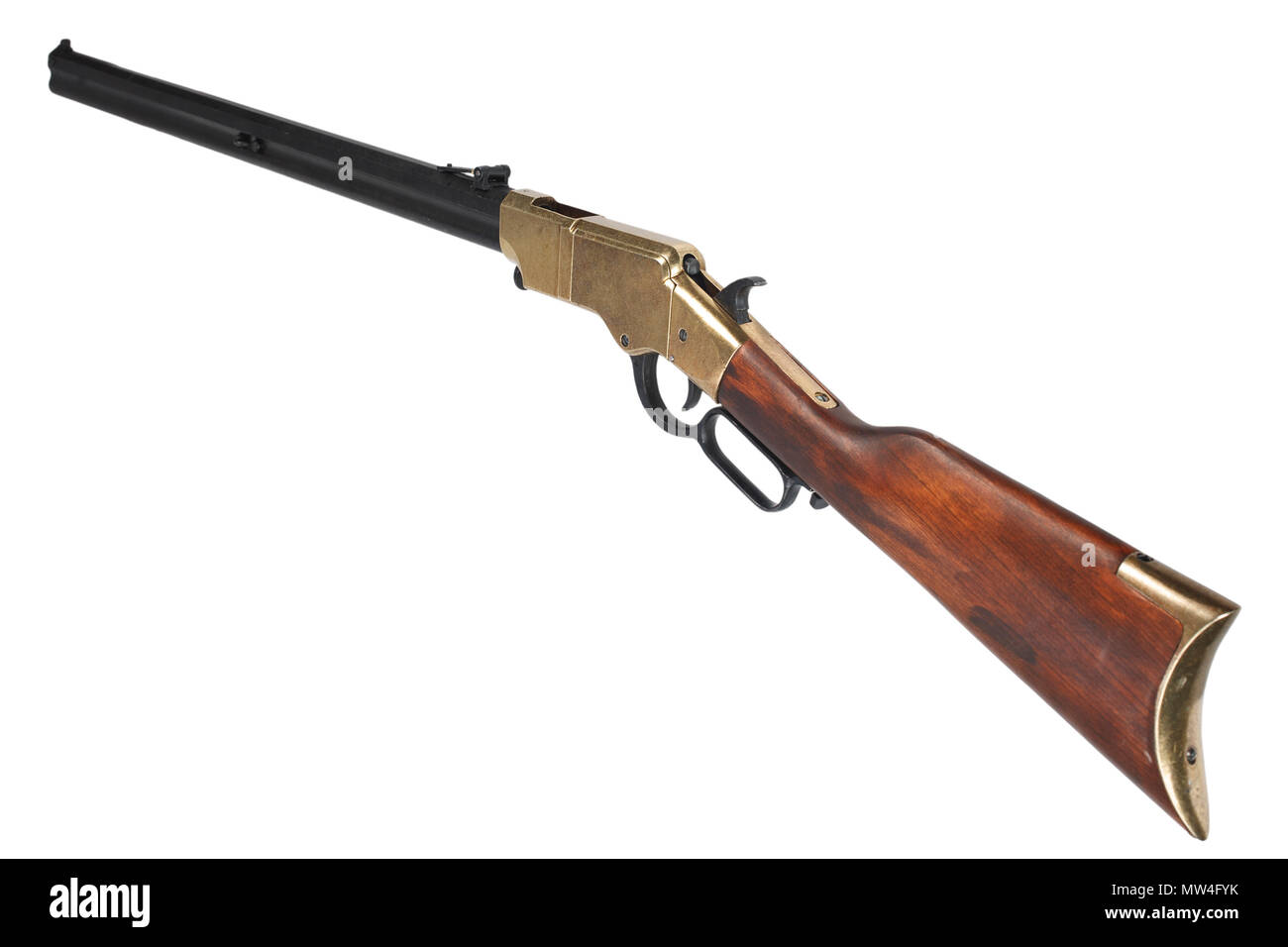Wild west period repeating rifle isolated Stock Photo - Alamy
