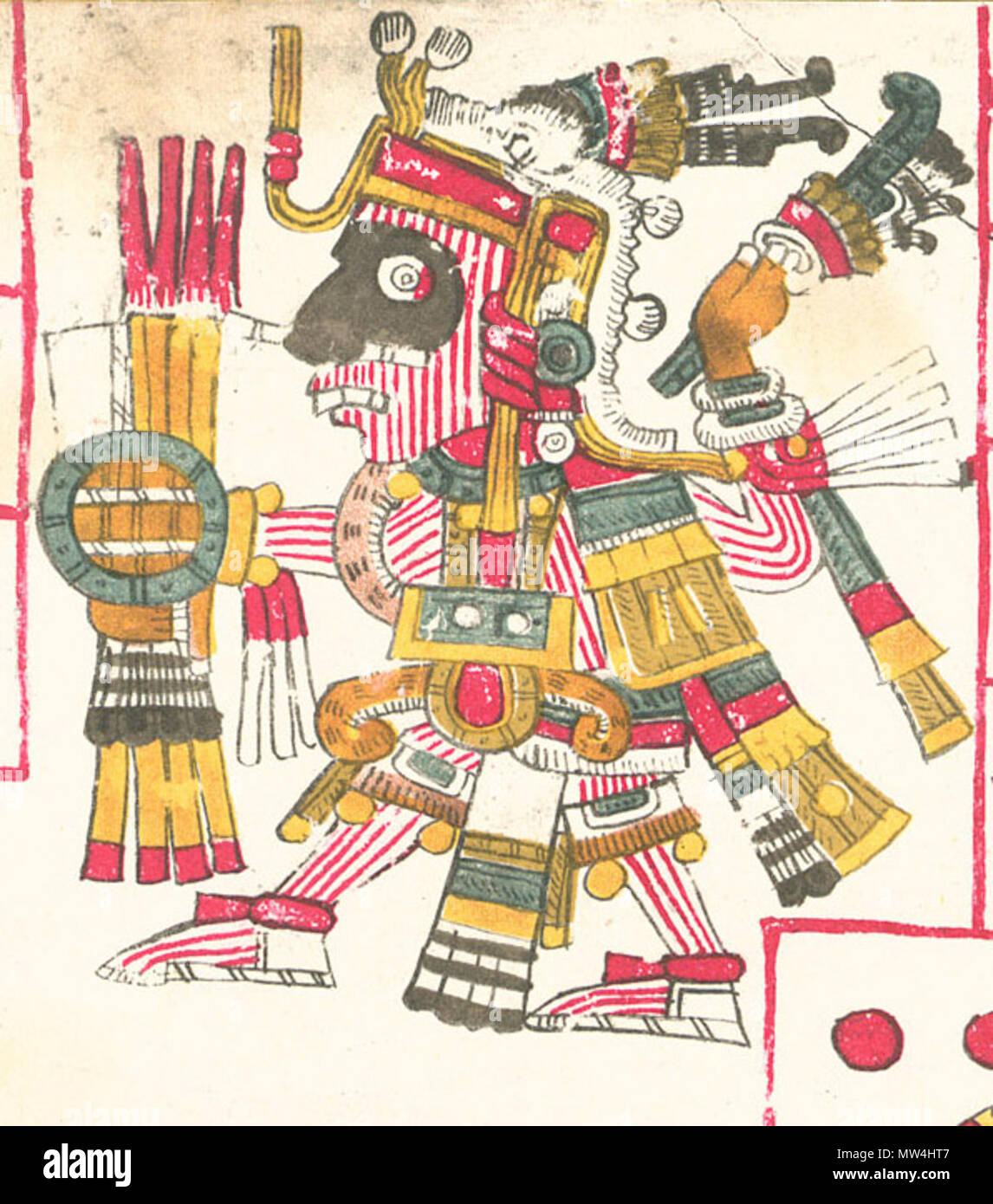. English: A drawing of Mixcoatl, one of the deities described in the ...