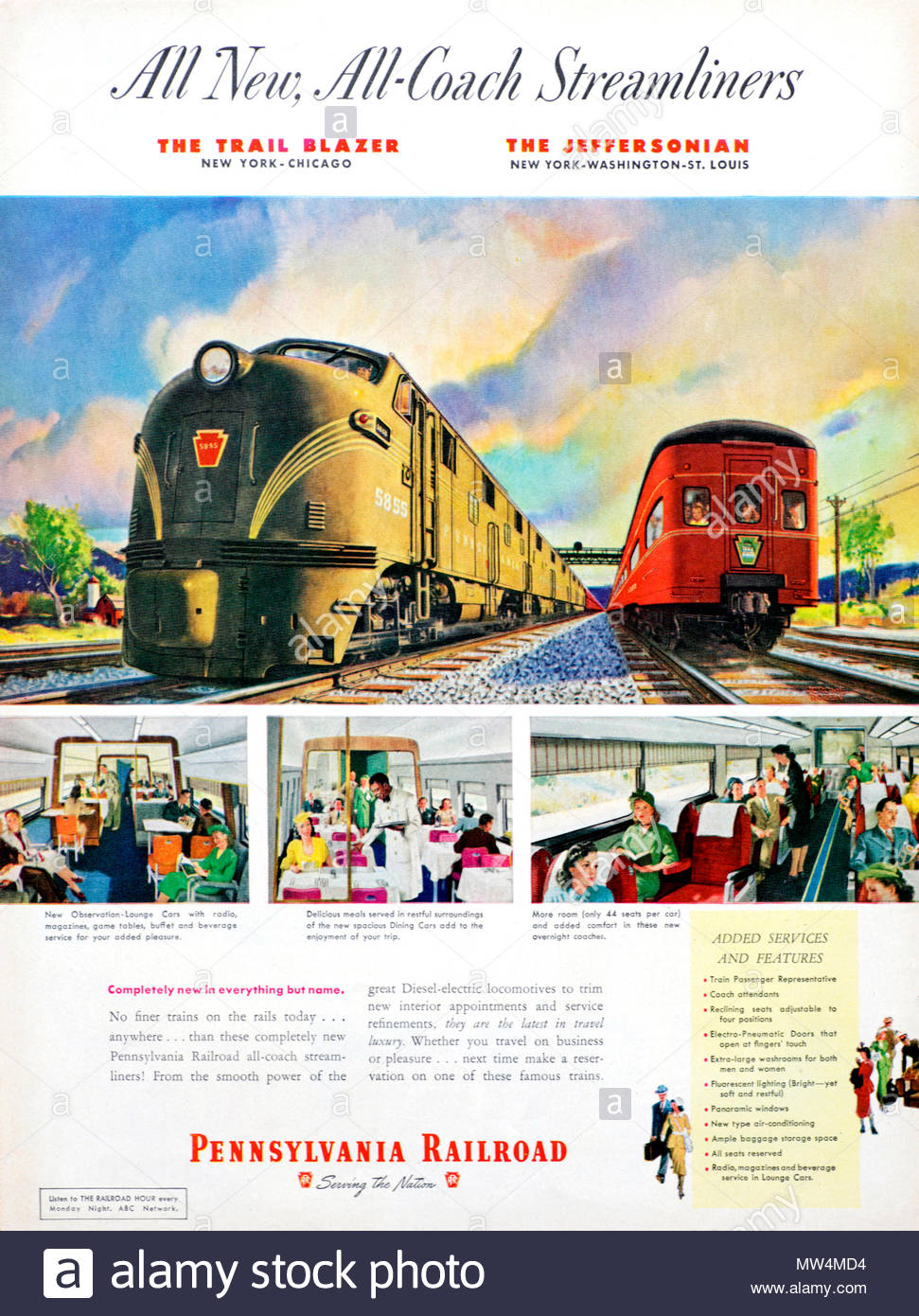 Pennsylvania railroad poster illustration hi-res stock photography and ...