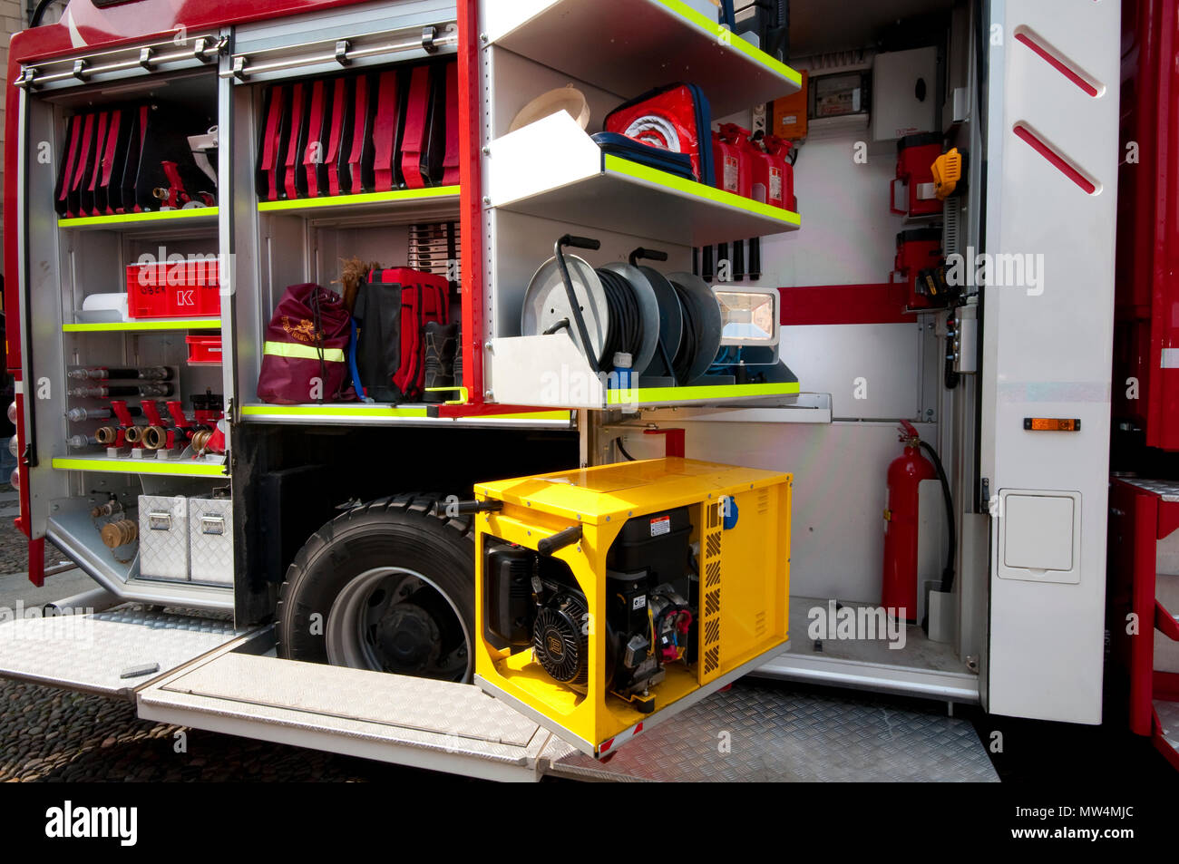 Firetruck equipment hi-res stock photography and images - Alamy