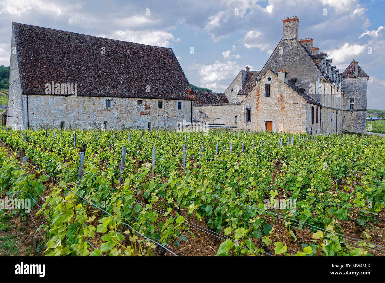 VOUGEOT, FRANCE, May 19, 2018 : Chateau du Clos de Vougeot. Clos de ...