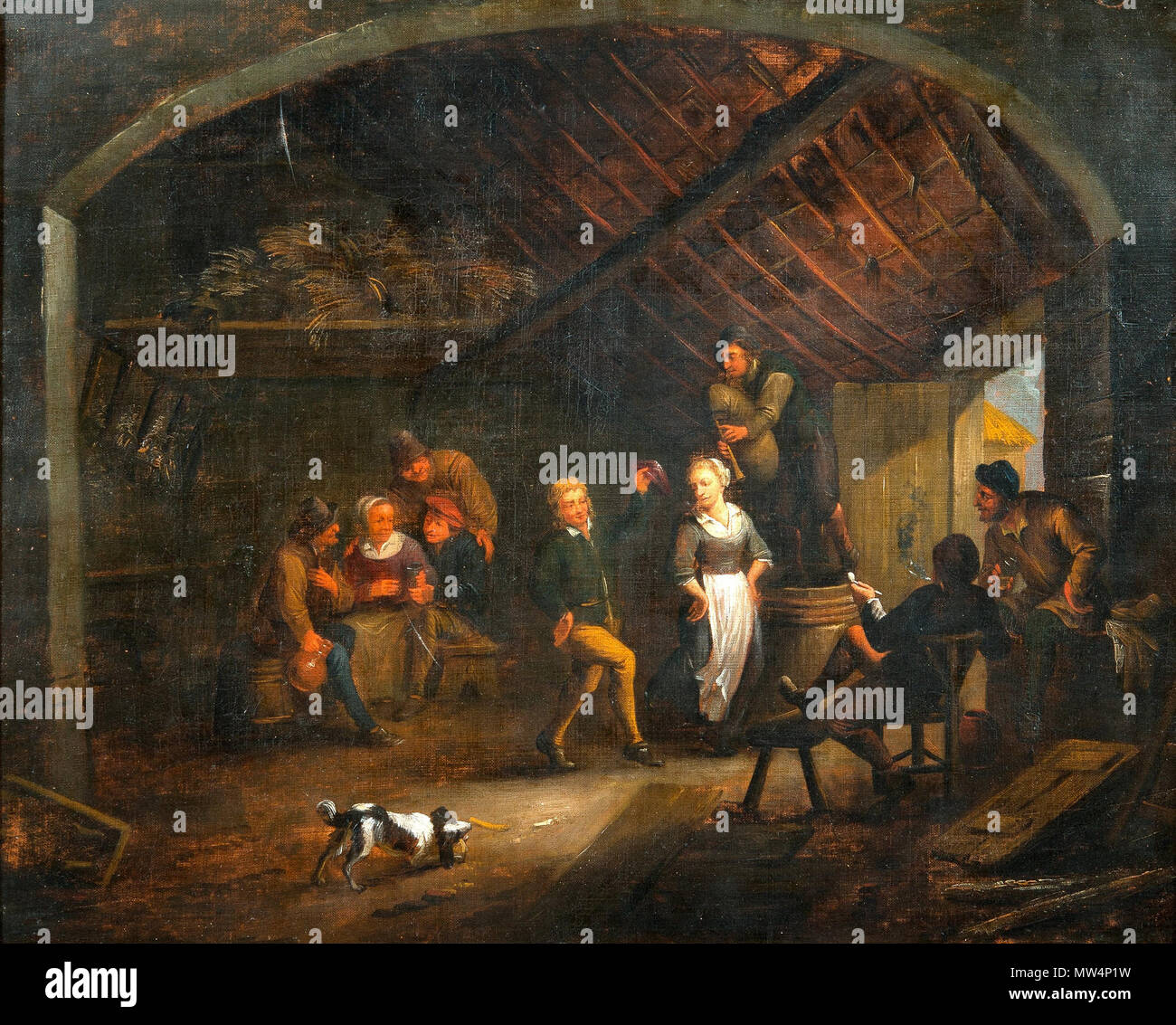 . English: From the tavern, by unknown artist. 17th or 18th century ...