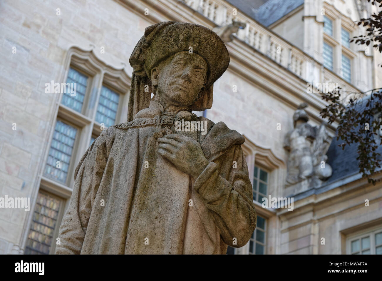 DIJON, FRANCE, May 20, 2018 : Philip the Good statue in Square of the ...