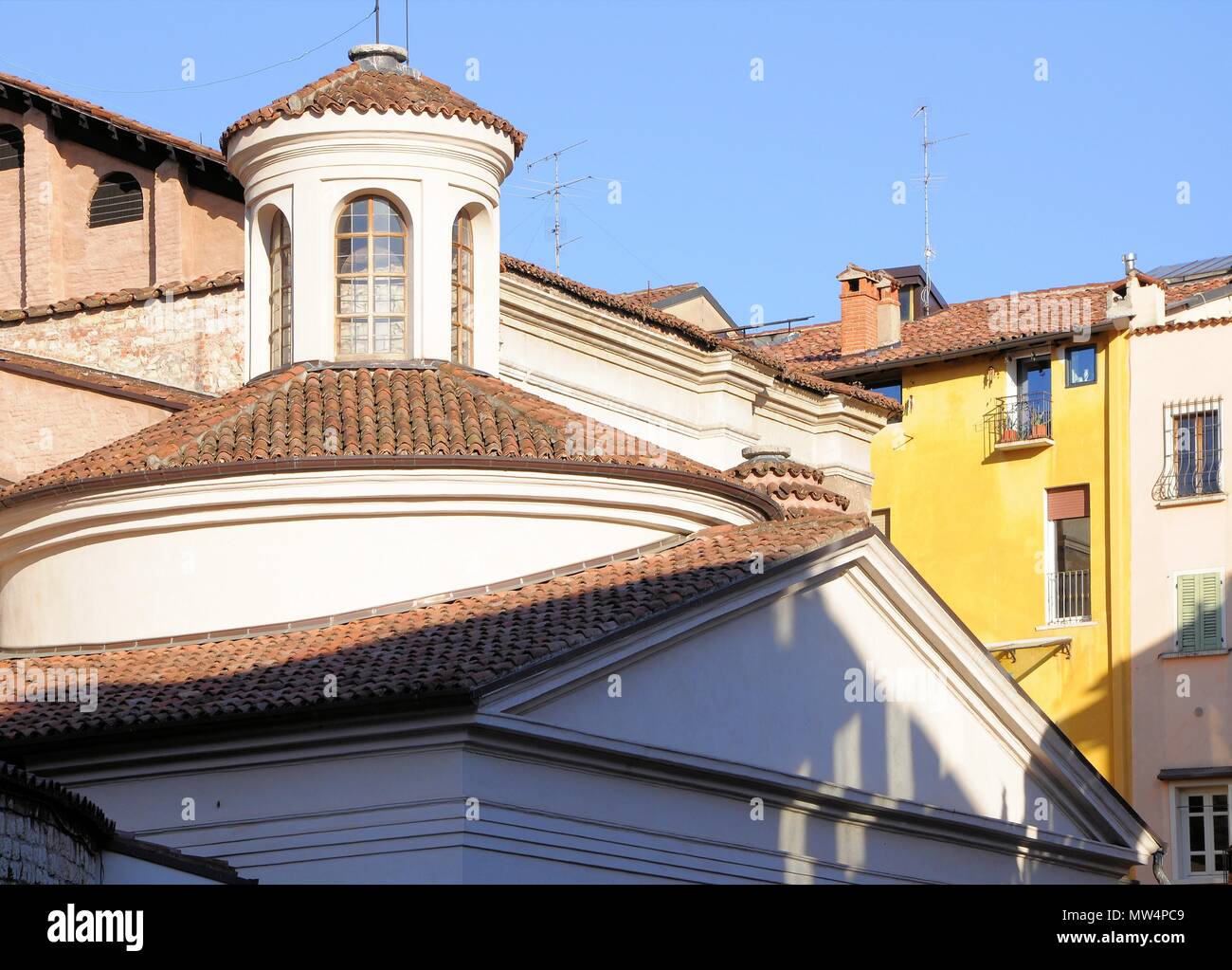 Medieval and Renaissance roofs. Brescia, Italy Stock Photo - Alamy