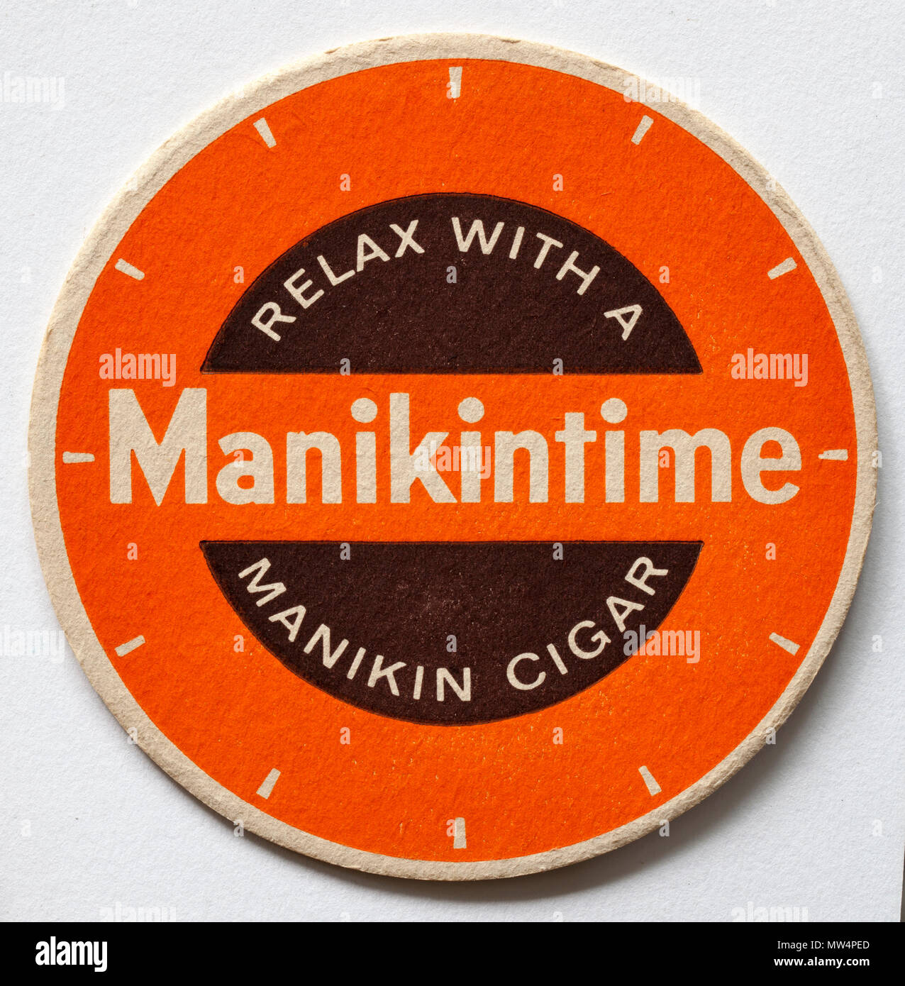 Old Vintage British Beer Mat Advertising Manikin Cigars Stock Photo - Alamy