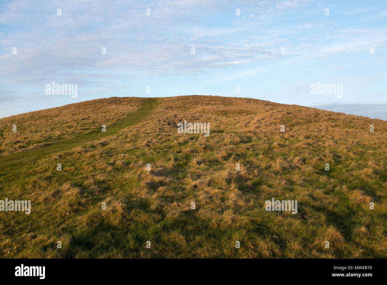 Hill Top with Blue Sky and Light Cloud Stock Photo - Alamy