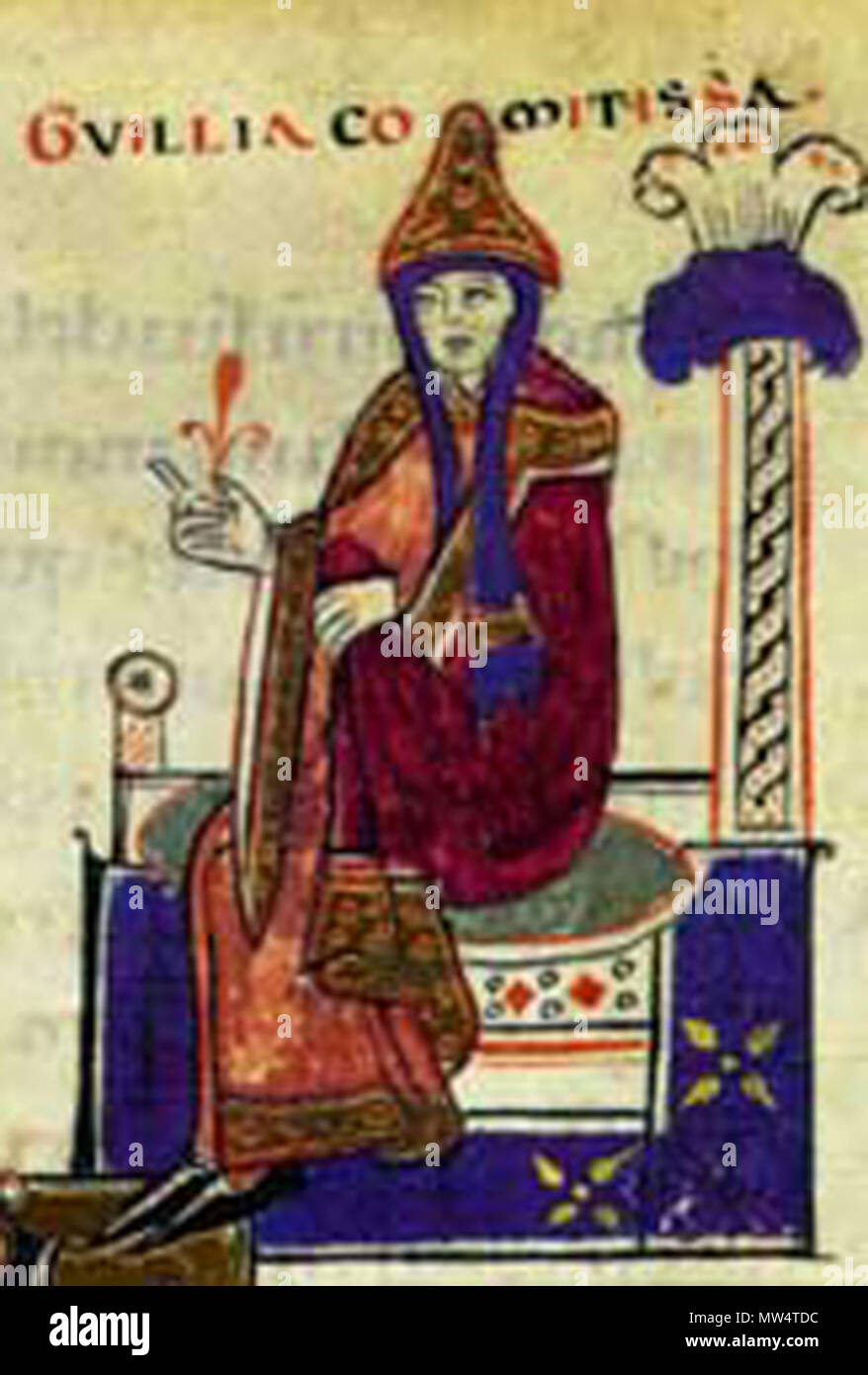 . English: Comitissa Guillia of Tuscany, wife of Tedald of Canossa . 10 ...