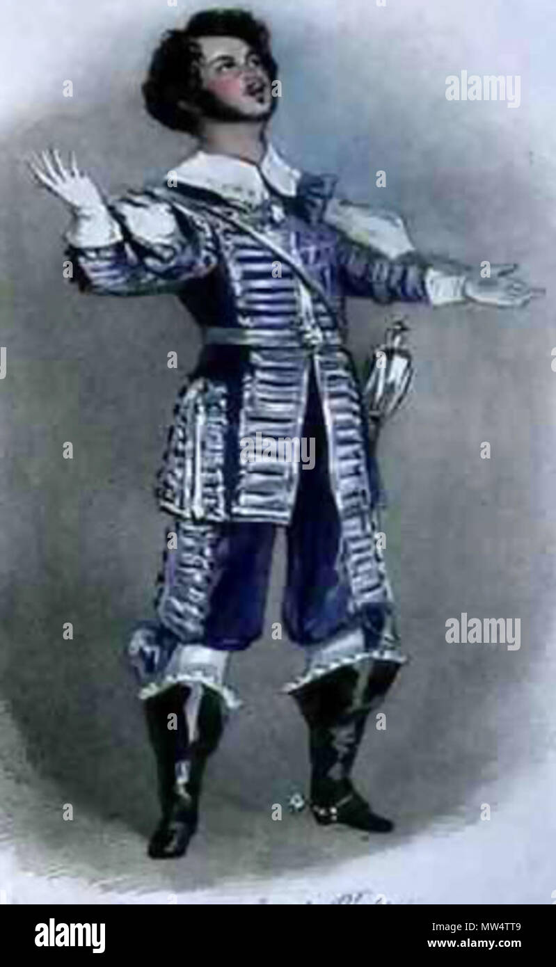 . English: Rubini as Arturo in I Puritani, Paris 1835 . 15 September ...