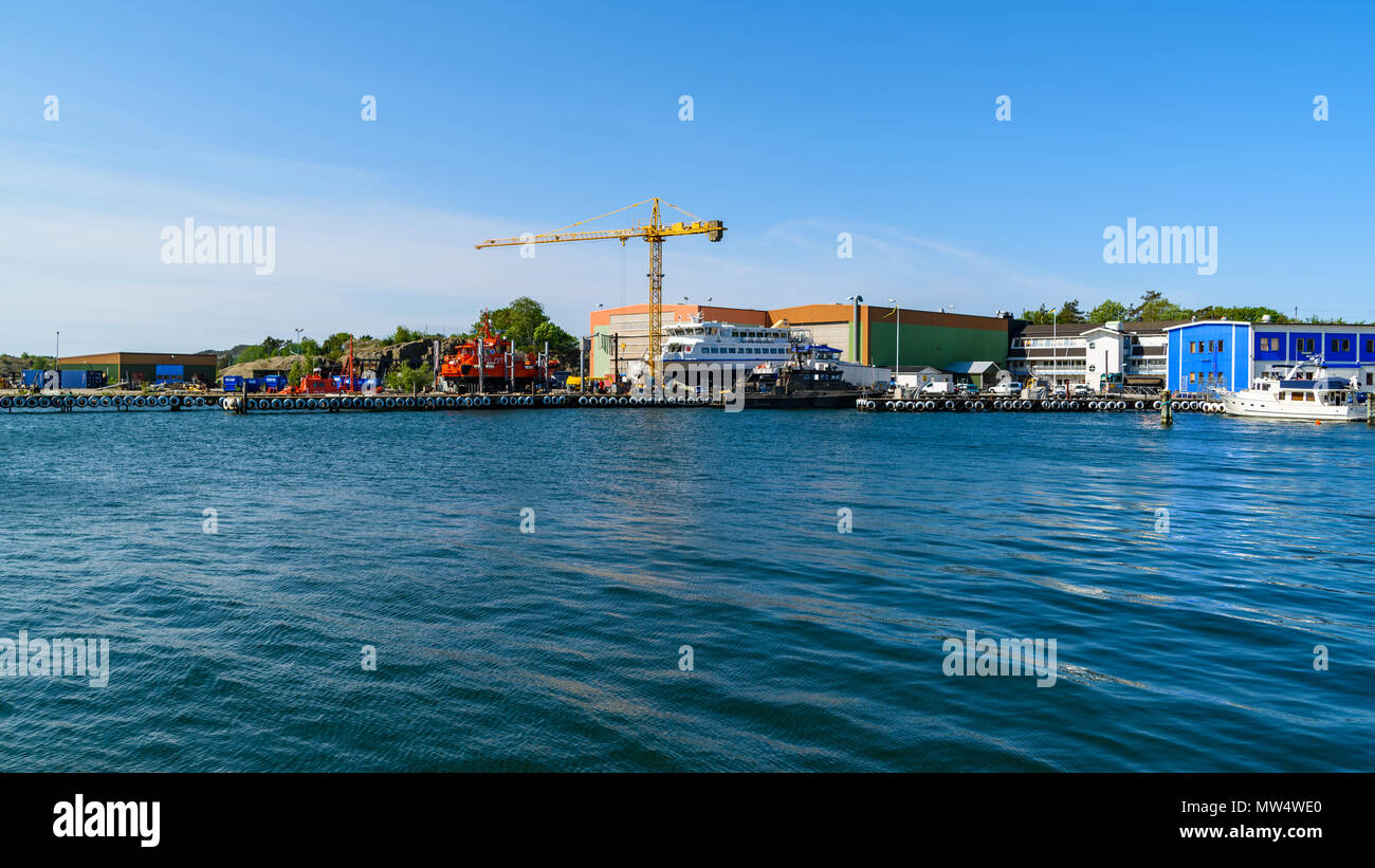 Djupvik, Tjorn, Sweden - May 18, 2018: Travel documentary of everyday ...