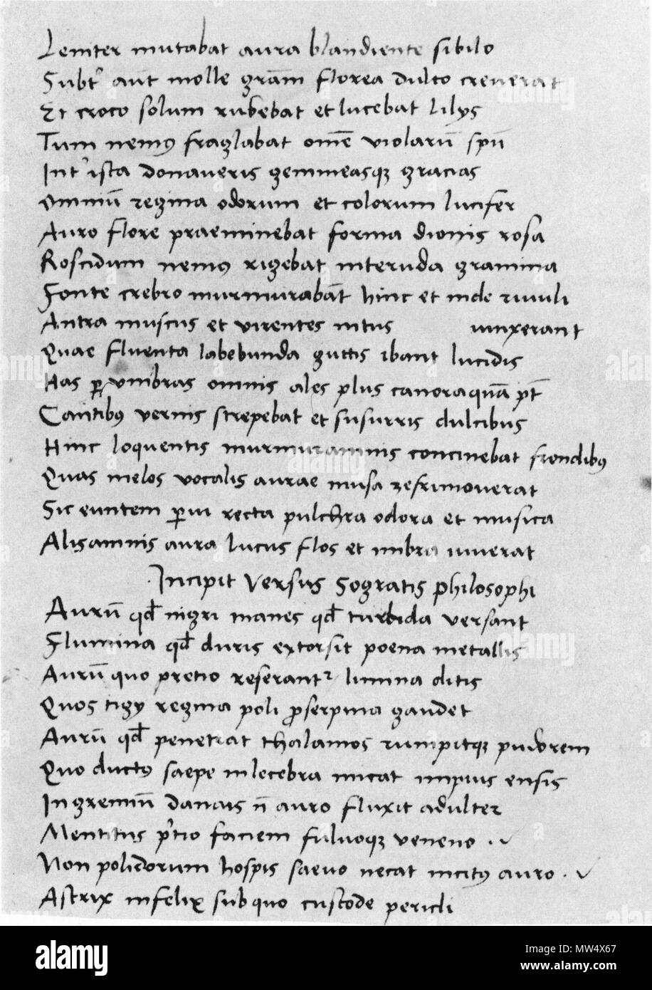 . English: Tiberianus, Poems 1 and 2, in ms. London, British Library ...