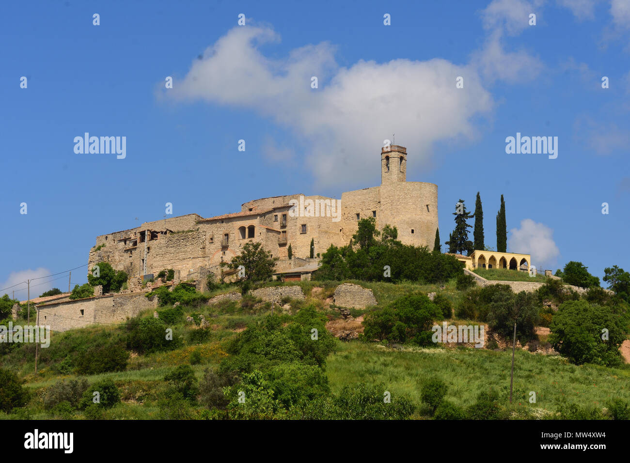 Monfalco Murallat, la Segarra, LLeida province, Catalonia, Spain Stock ...