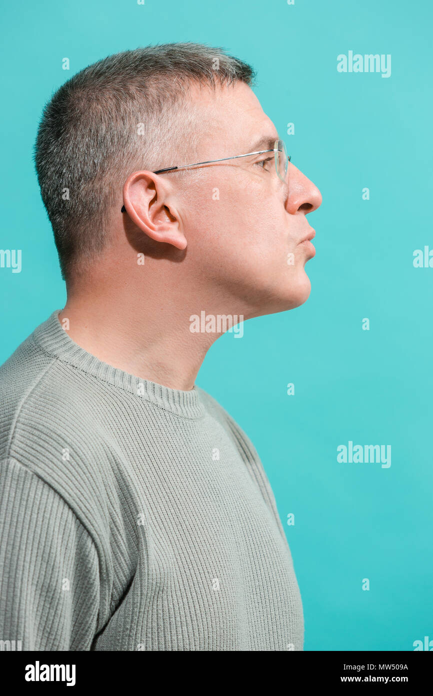 Male model serious profile hi-res stock photography and images - Alamy