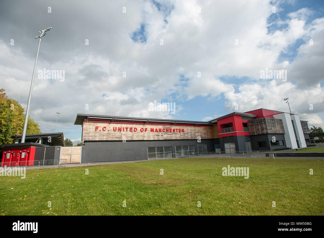 FC United of Manchester. Broadhurst Park Stadium Stock Photo - Alamy