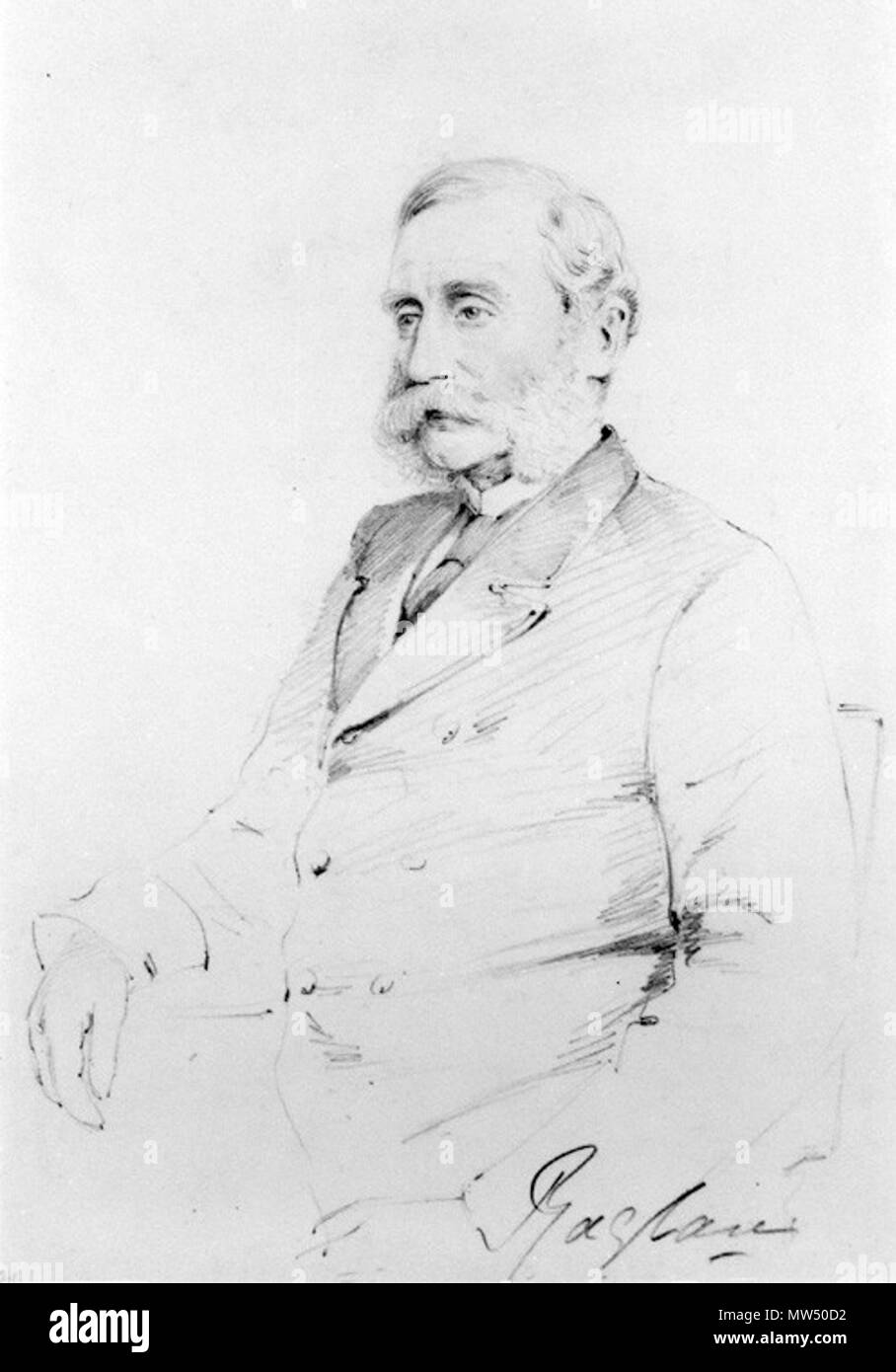 . Portrait of Richard Somerset, 2nd Baron Raglan . 1870s. Frederick ...