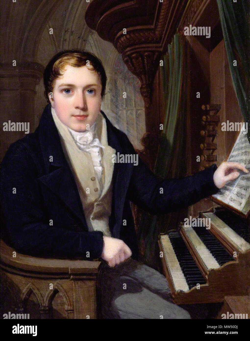 . English: Portrait (1815), watercolour on ivory, of William Beale ...