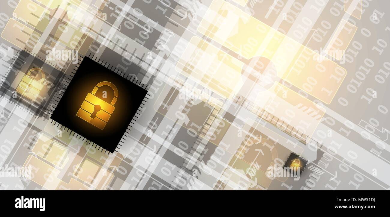 Technology security concept. Modern safety digital background ...