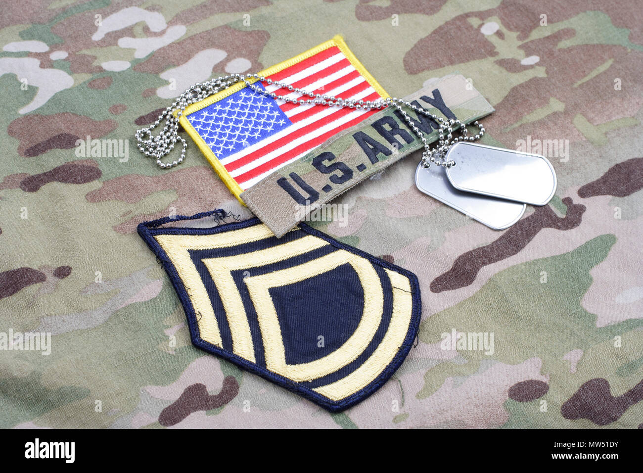 KIEV, UKRAINE - September 5, 2015. US ARMY Sergeant First Class rank ...