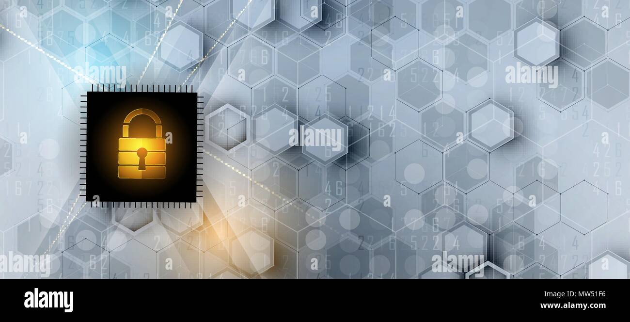 Technology security concept. Modern safety digital background ...