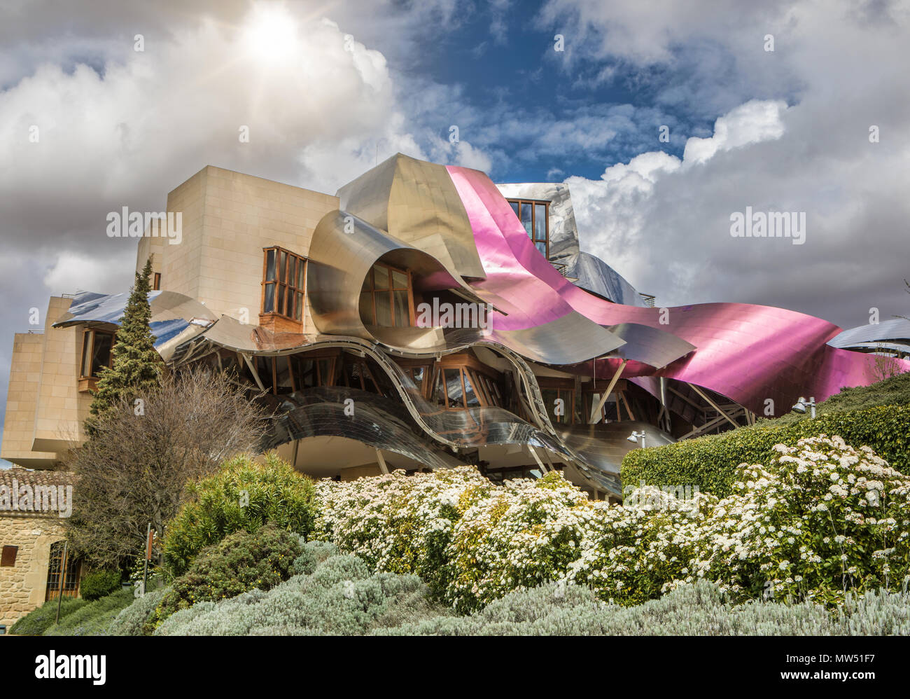El Ciego City, Frank Gehry architect, La Rioja Area, Logroño province ...