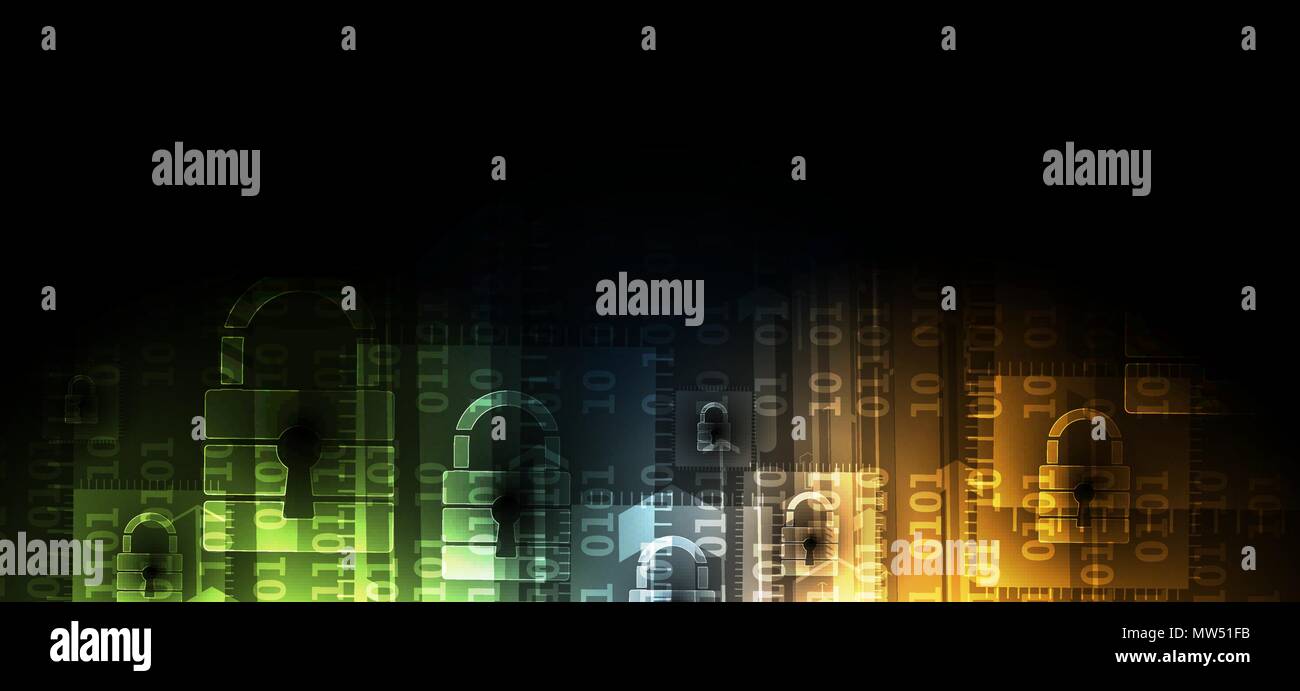 Technology security concept. Modern safety digital background ...