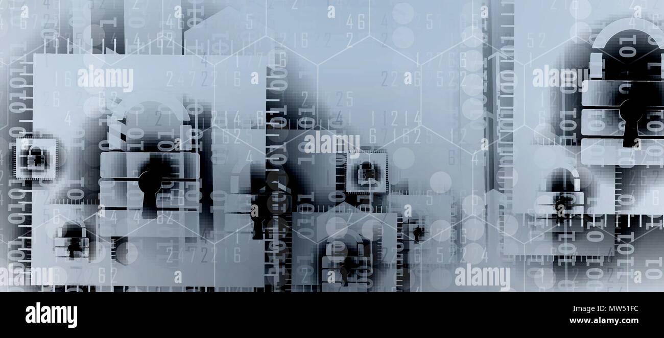 Technology security concept. Modern safety digital background ...