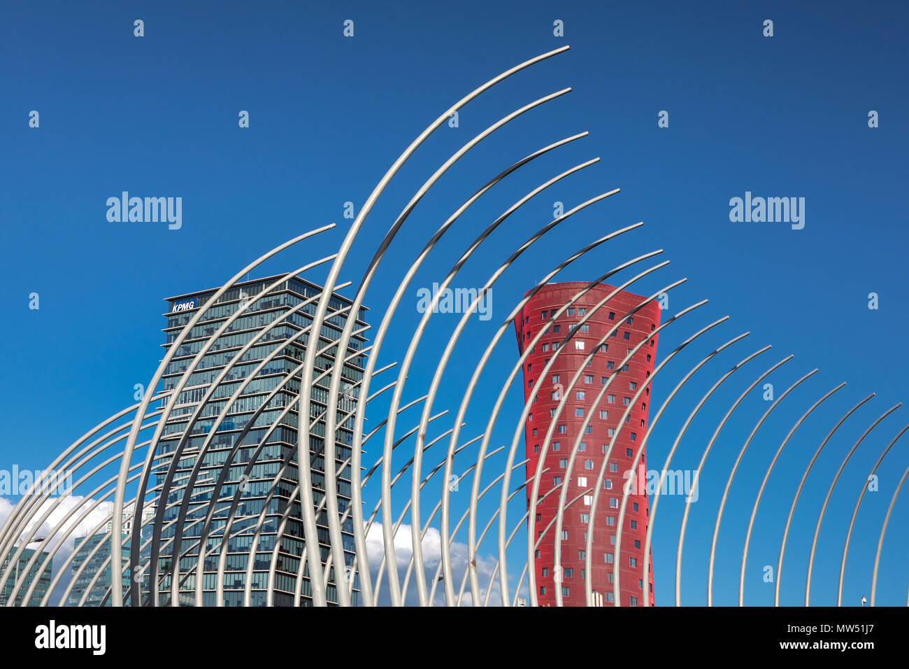 Barcelona City, Europa square, Gran Via Avenue, Porta Fira Hotel, Spain ...