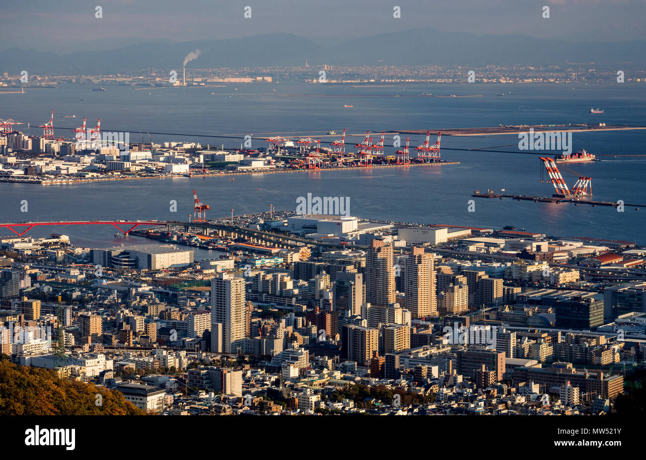 Japan , Kobe City from Nunobiki Herb Garden Stock Photo - Alamy