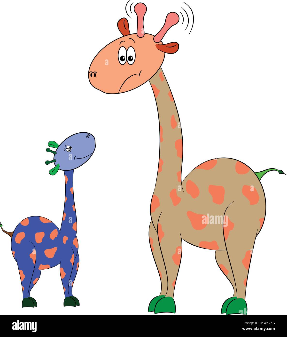 giraffe cartoon humor vector illustration Stock Vector Image & Art - Alamy