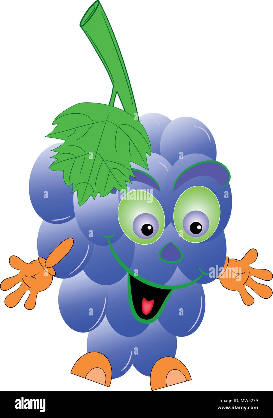 Cartoon Grapes With Faces