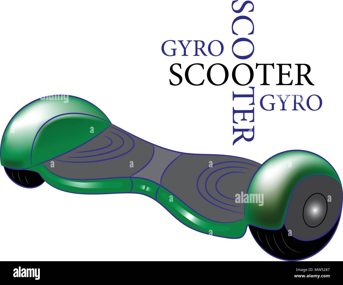 gyroscooter vector poster illustration Stock Vector Image & Art - Alamy