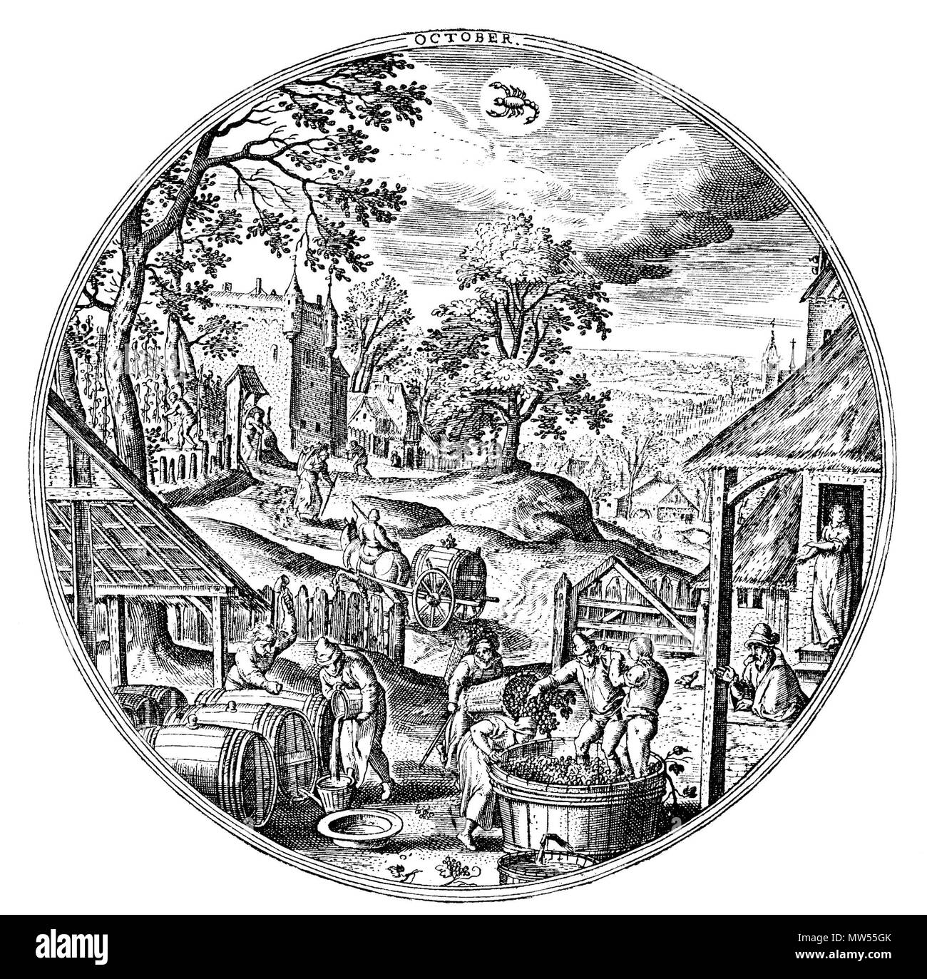 . Deutsch: 'Die zwölf Monate' . 1885. Georg Hirth 265 Hans Bol 10 Stock ...