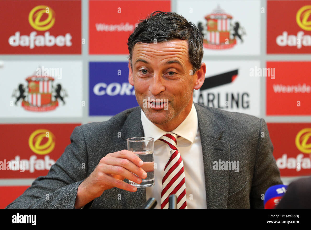 New Sunderland manager Jack Ross during the press conference at the ...