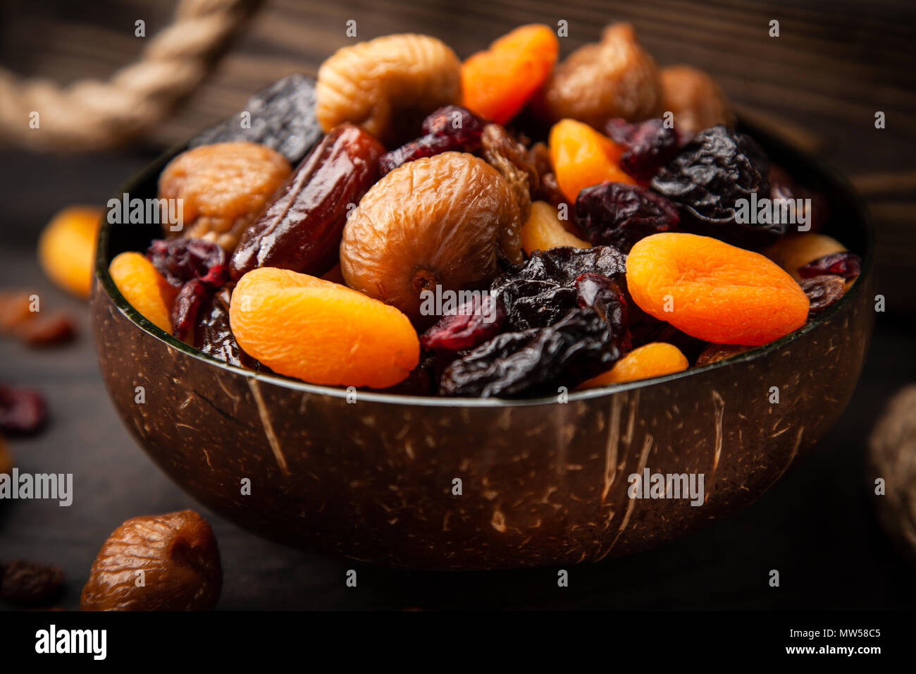 A mix of dried fruit Stock Photo - Alamy