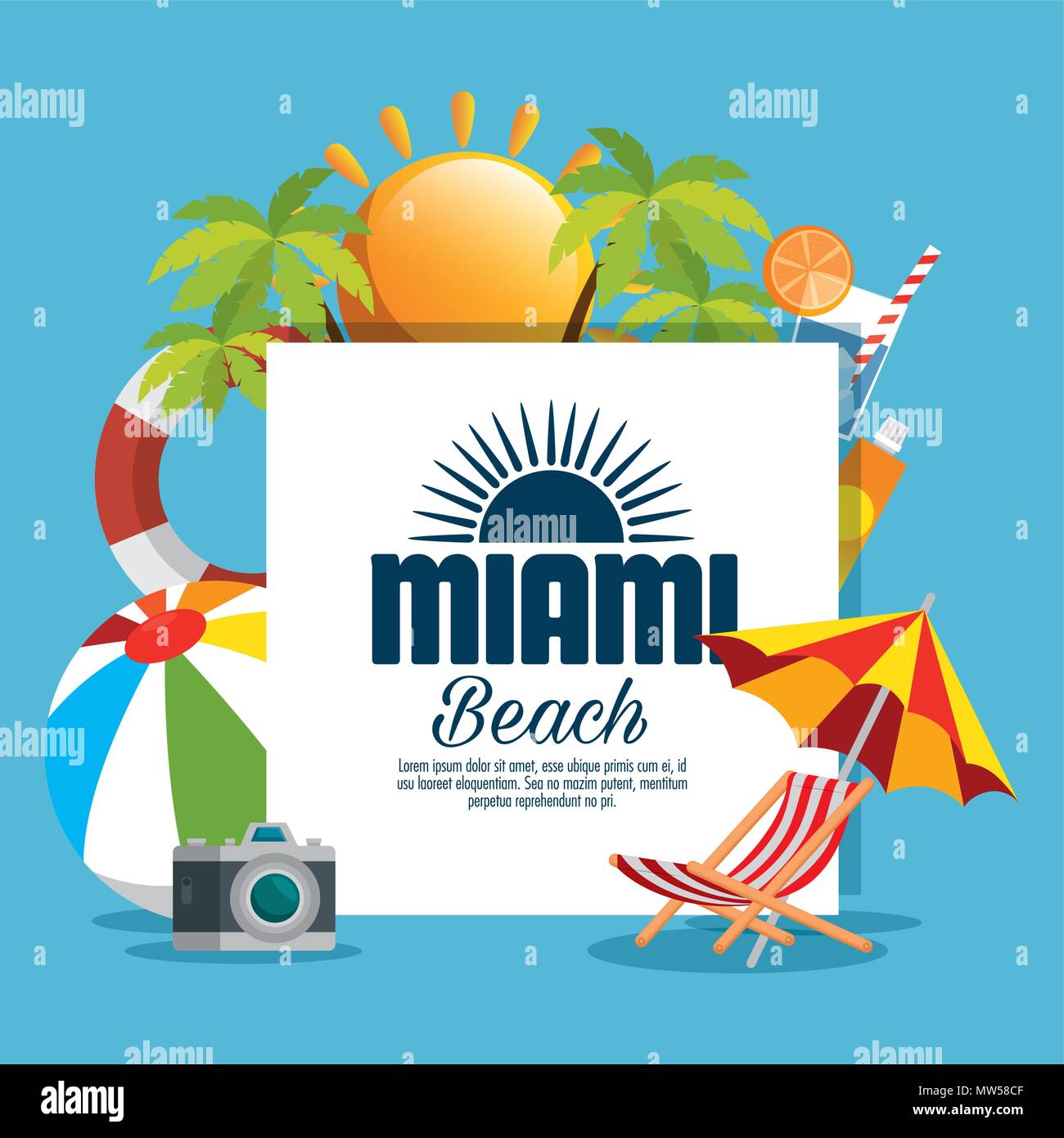 Miami solar Stock Vector Images - Alamy