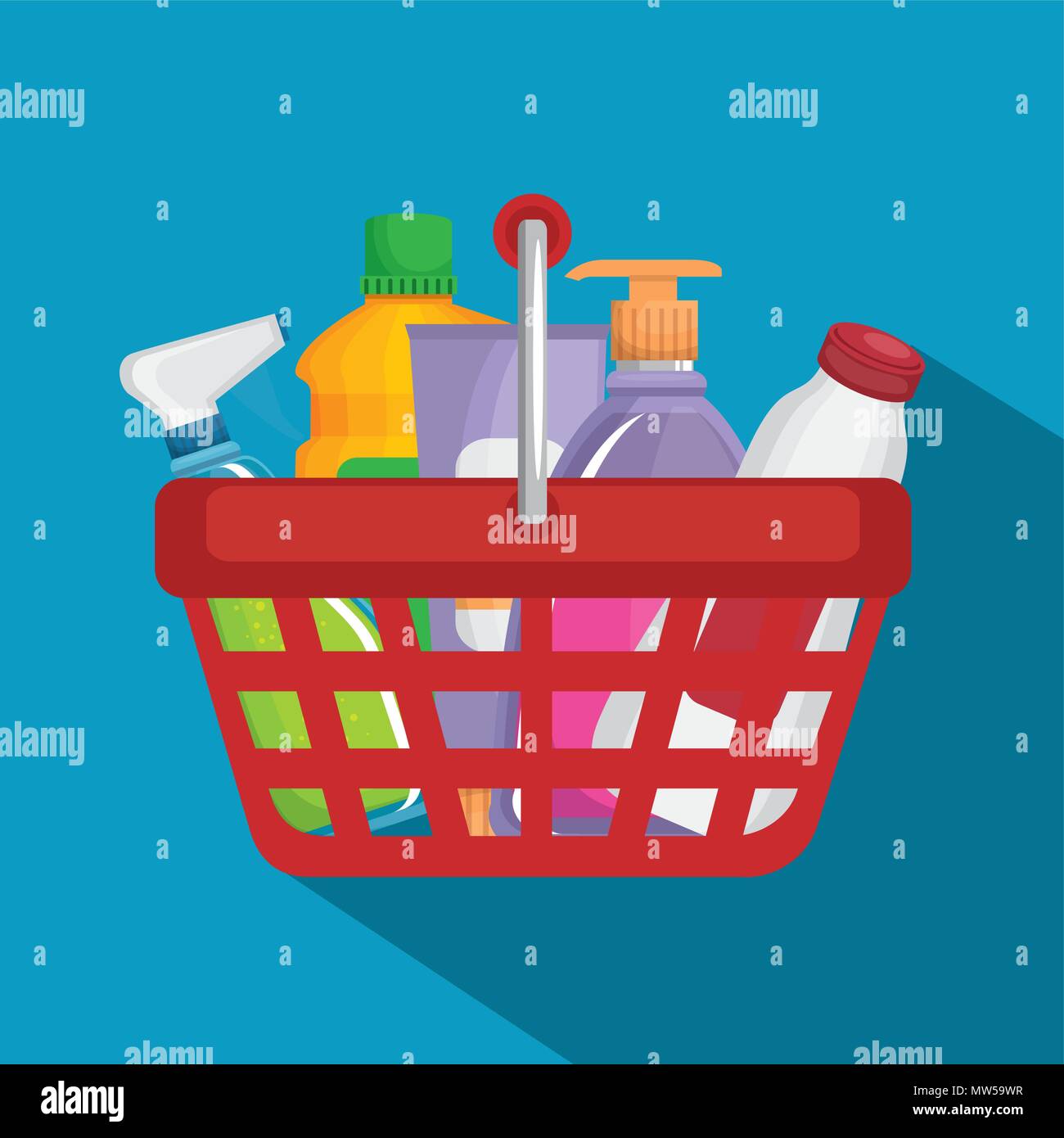 Plastic products in store Stock Vector Images - Alamy