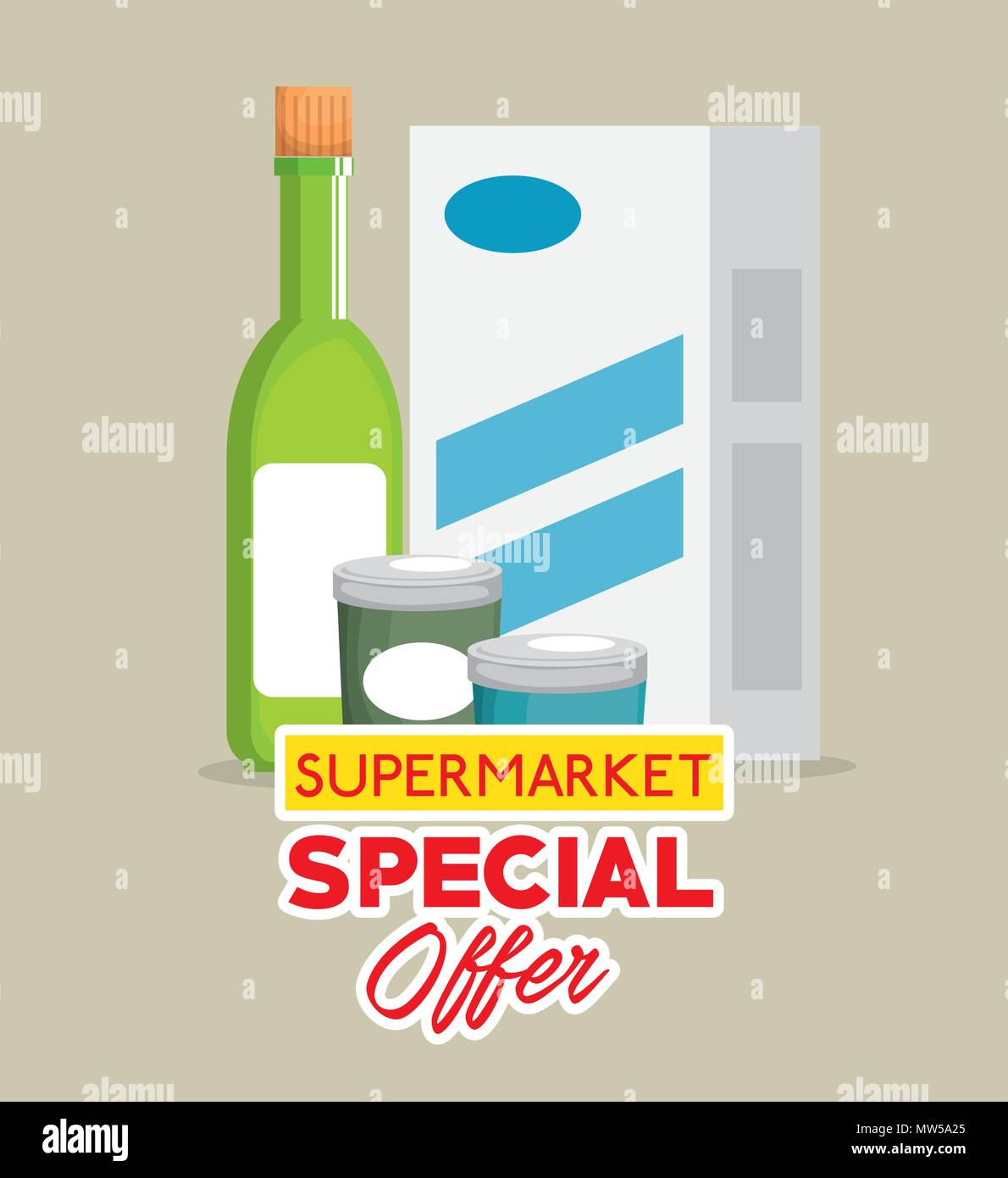 supermarket set products with special offer Stock Vector Image & Art ...