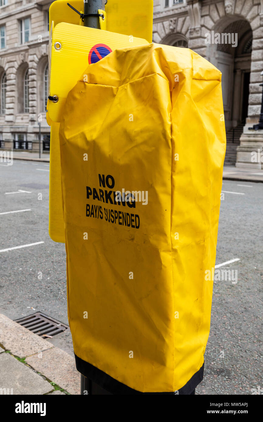 Suspended parking bay hi-res stock photography and images - Alamy