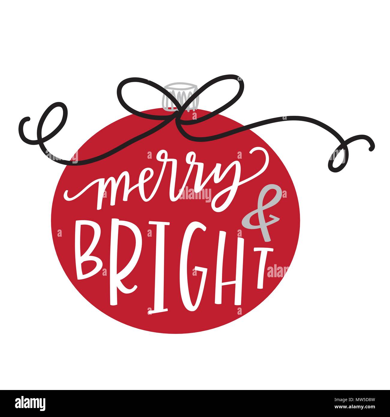 Merry and bright Stock Vector Image & Art - Alamy